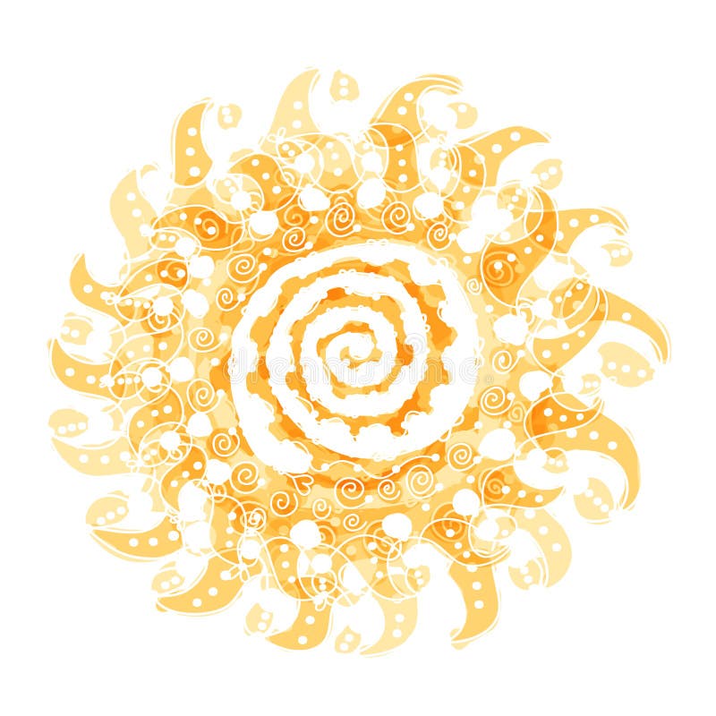 Abstract Sun Shape for Your Design Stock Vector - Illustration of ...