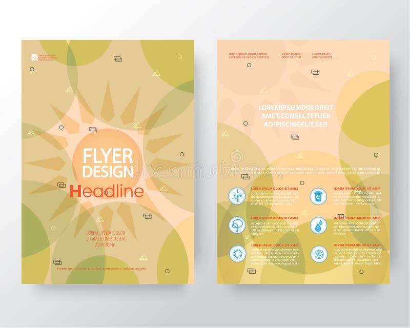 Abstract Sun Weather,Global Warming, Brochure Flyer Design Template in ...