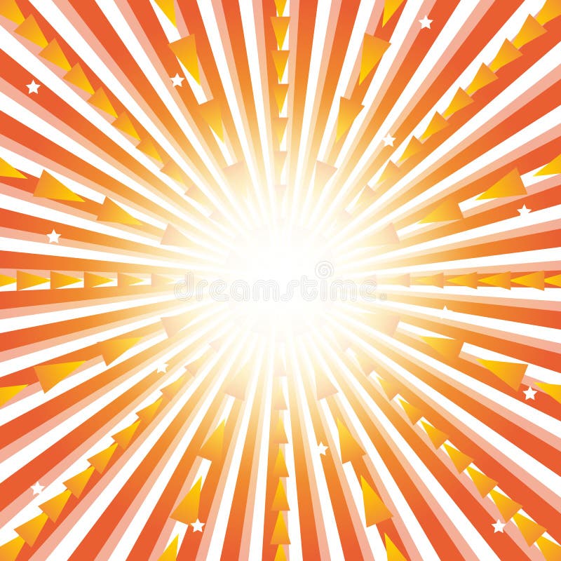 Abstract Sunburst Background on a White Background in Vintage Style ...