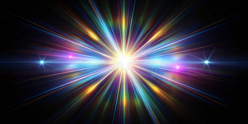 Abstract Sunburst with Digital Flare for High-Quality Image Effects ...