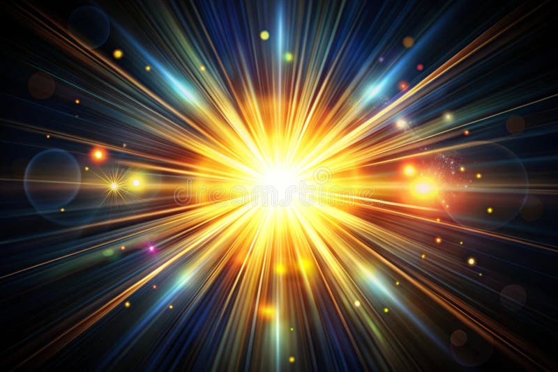 Abstract Sunburst with Digital Flare for High-Quality Image Effects ...