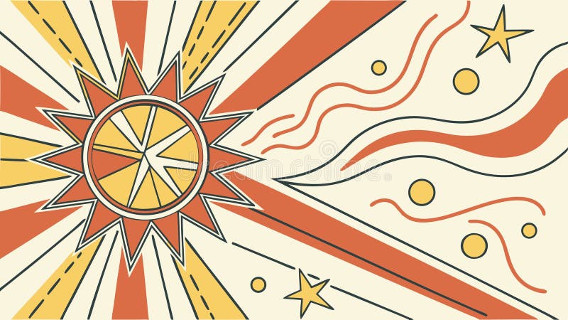 Abstract Sunburst Pattern with Geometric Shapes, Vector Design ...