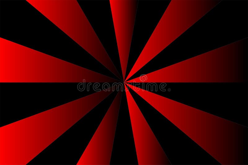 Abstract Sunburst Pattern, Gradient Red and Black Ray Colors. Vector ...