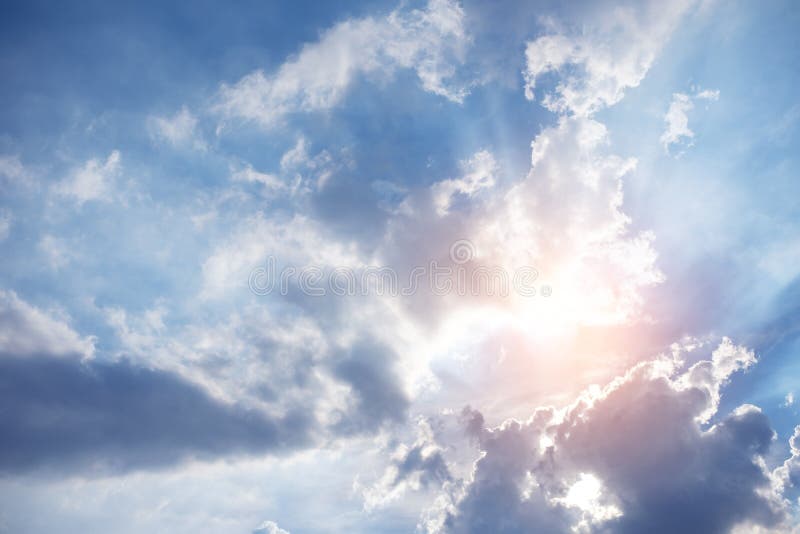 Abstract Sunny Sky for Background, Beautiful Cloudscape Stock Photo ...