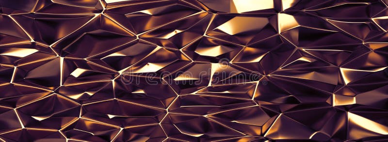 Abstract Sunset Color Copper Surface Triangle Ceiling Wide Banner Stock ...