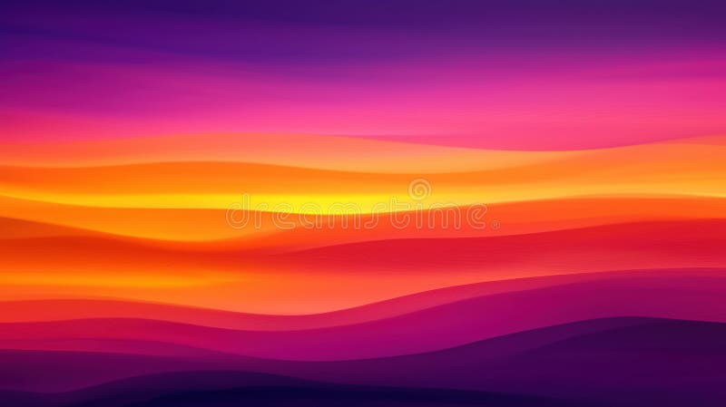 Abstract Sunset Colors. Smooth Gradient Transitions Orange Pink Purple ...