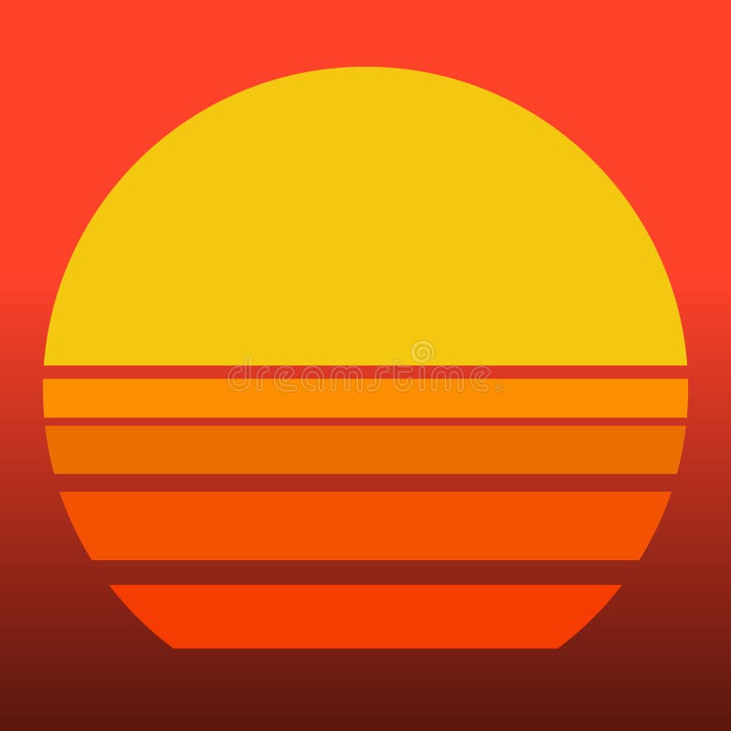 Abstract sunset logo stock vector. Illustration of abstract - 278055366