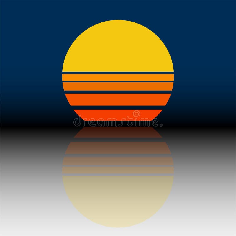 Abstract Sunset Logo. Vector Illustration of Sun Stock Vector ...