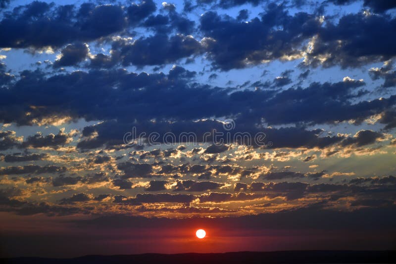 Abstract Sunset with Never Seen Colors Stock Photo - Image of never ...