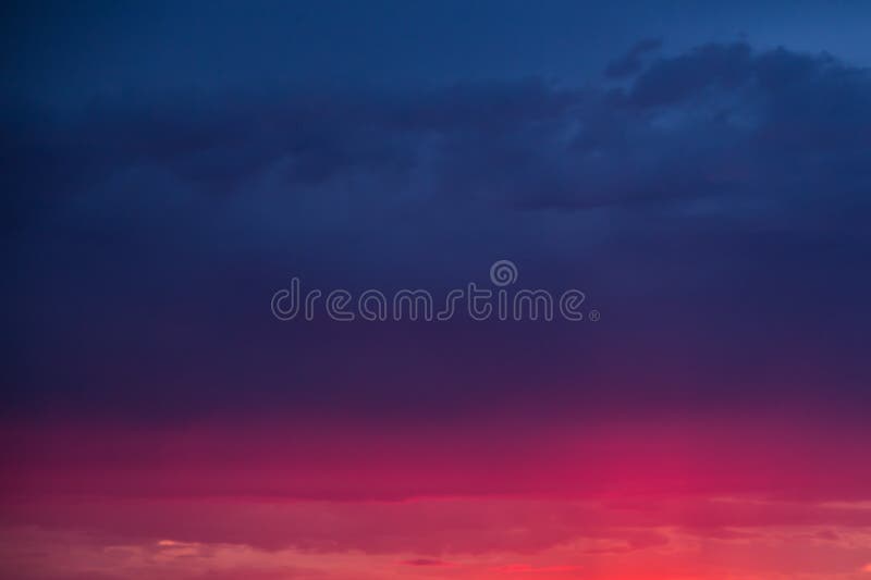 Abstract Sunset Sky Background with Bright Pink Stripe at the Bottom ...