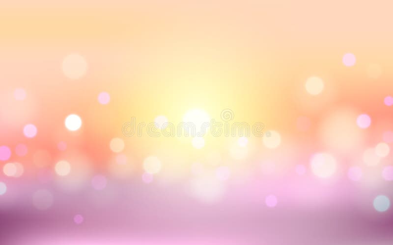 Abstract Sunset Soft Light Background with Bokeh, Vector Eps 10 ...
