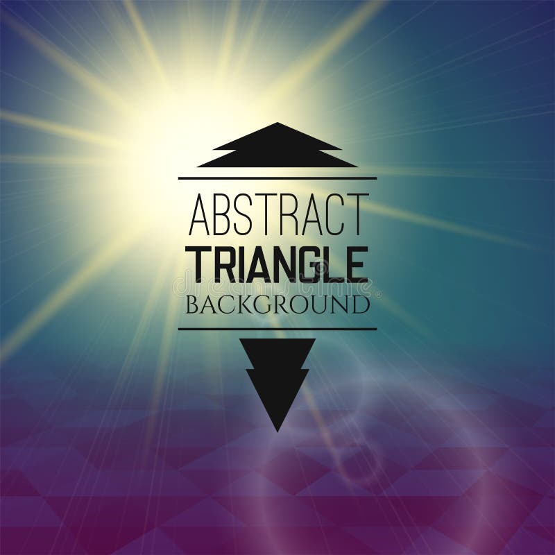 Sunset Van Triangle Monoline Design Illustration Vector Stock ...