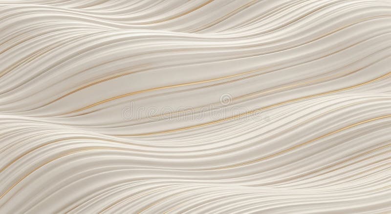 Abstract Cream Waves with Gold Accents Design Stock Illustration ...