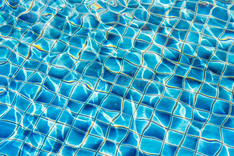 Surface of Pool Water with Blue Lining Stock Image - Image of pool ...