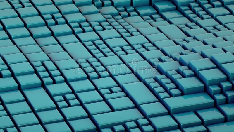 3D Abstract Surface of Many Particles in Wavy Motion. Design. Rippling ...