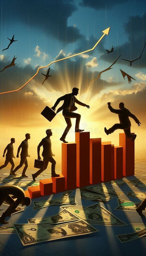 Abstract Surreal Art Illustration of Work Exploitation and Manipulation ...