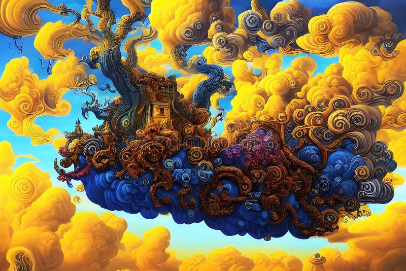 Abstract Surreal Background, Modern Art Illustration. Generative Ai ...