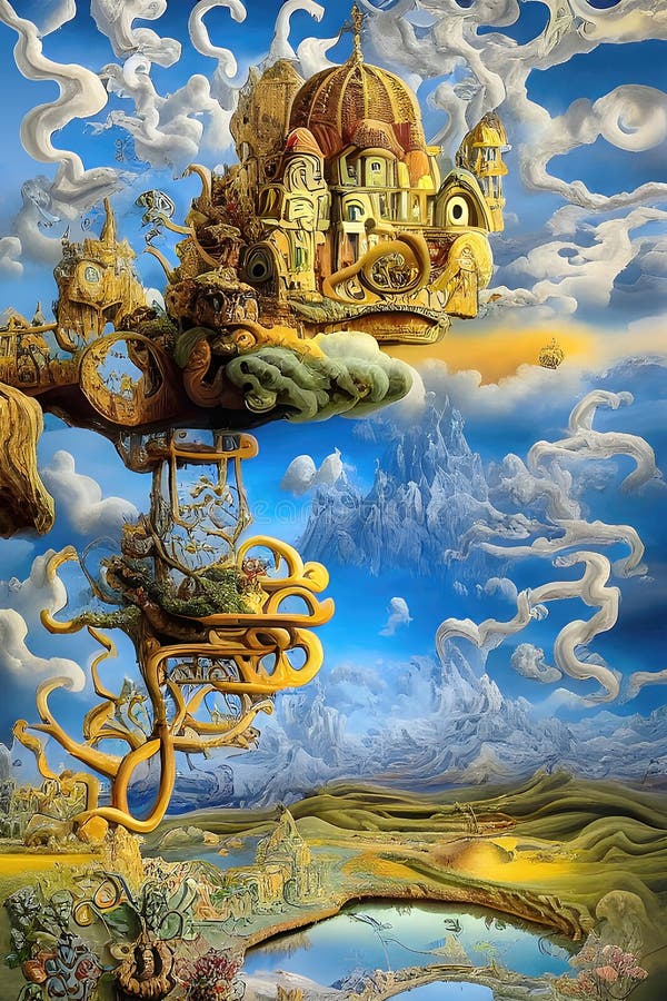 Abstract Surreal Background, Modern Art Illustration. Generative Ai ...