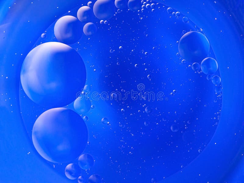 Abstract Surreal Blue Round Bubbles Look Like Tiny Planets Macro Stock ...