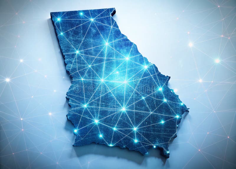 Abstract Surreal Georgia Export Map Large Print Ready Stock Image for ...