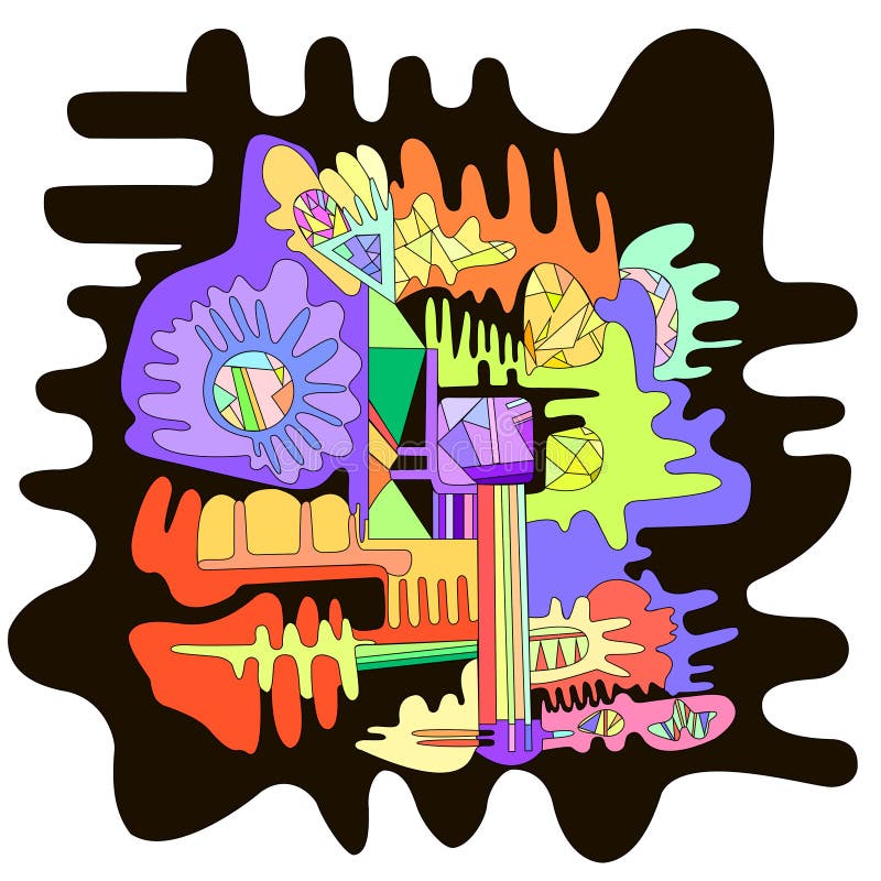 Abstract Funny Doodle Style with Many Intricate Waves Coloring Page ...