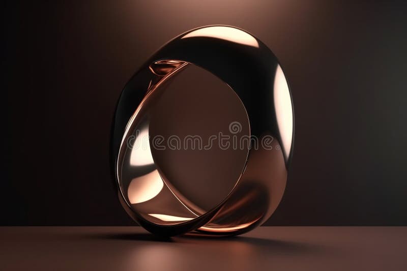 Abstract Surreal Metal Geometry Twisted. Generative AI Stock ...