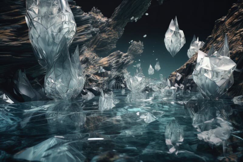 Floating Crystals Stock Illustrations – 271 Floating Crystals Stock ...