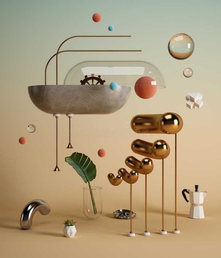 Abstract Surrealism Shrimp Shape Art 3D Rendering Stock Illustration ... Abstract Surrealism Shrimp Shape Art 3D Rendering Stock Illustration ...