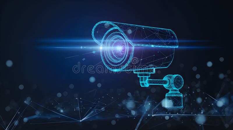 Abstract Surveillance Camera Futuristic Technology Security System ...