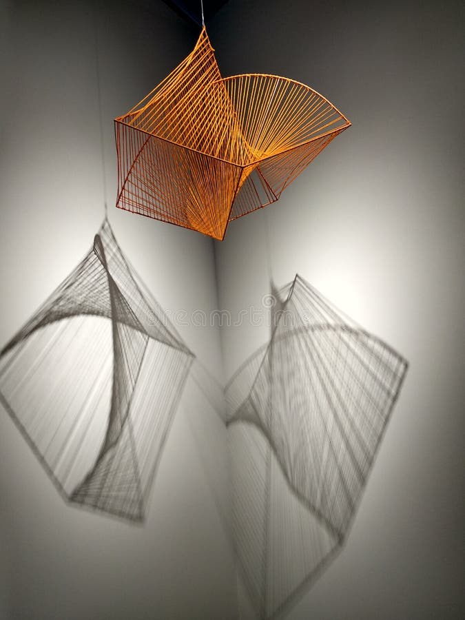 Abstract Suspended Structure of Metal and Strung on a Thread Stock ...