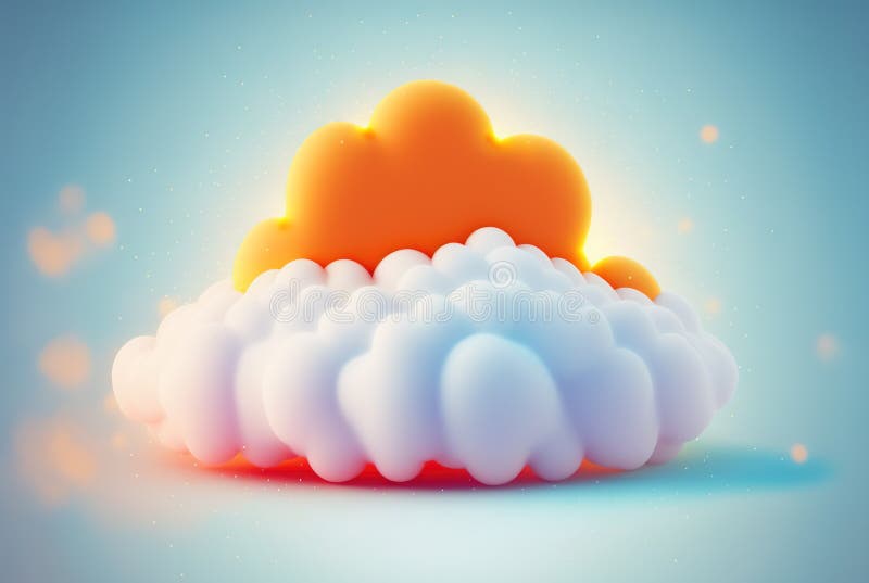 Abstract Sweet Foam Clouds with Splashing Forms and Drops. Colorful ...