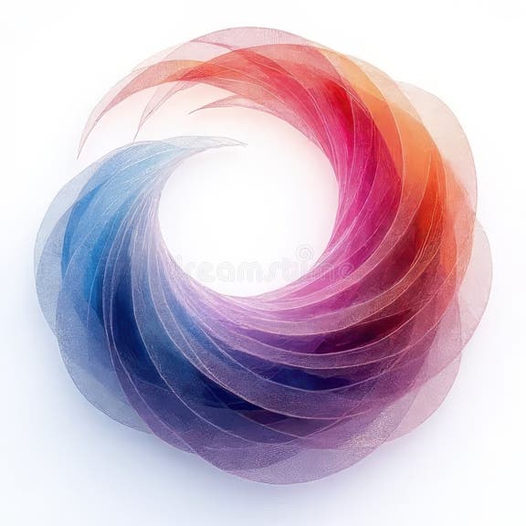 Abstract Swirl Artwork on Transparent Background with Harmonious ...