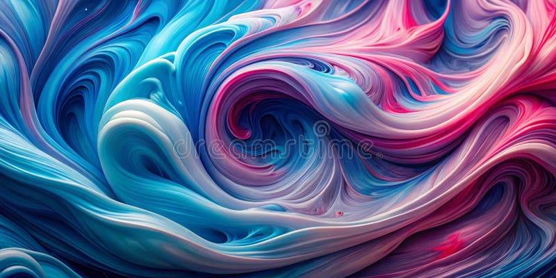 Abstract Swirl Blue and Pink Fluid Dynamics Stock Illustration ...