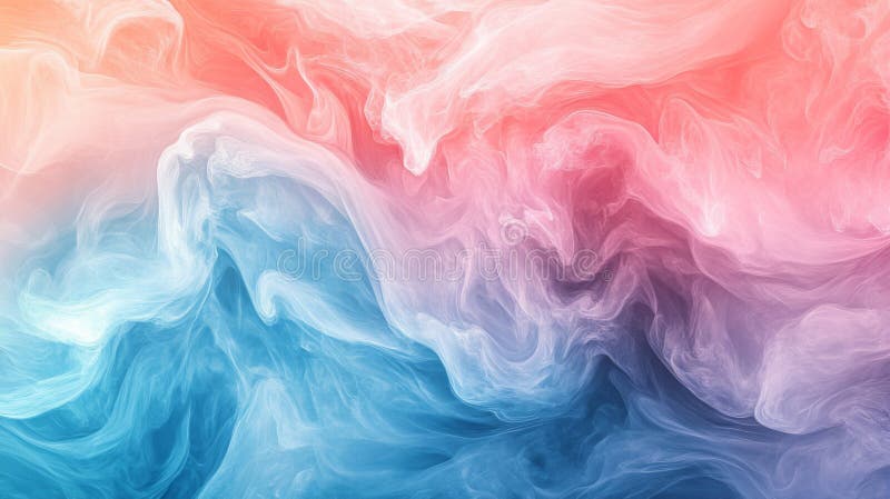 Abstract Swirl of Blue Pink and White Colors Ink Paint Background ...