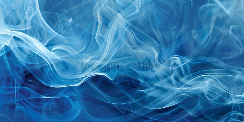 Abstract Swirl of Blue Smoke. Ideal for a Banner Abstract Backdrop ...