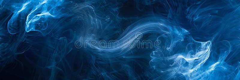Abstract Swirl of Blue Smoke. Ideal for a Banner Abstract Backdrop ...