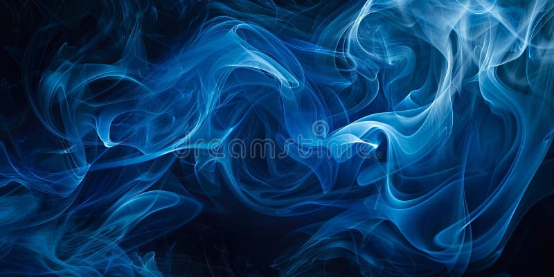 Abstract Swirl of Blue Smoke. Ideal for a Banner Abstract Backdrop ...