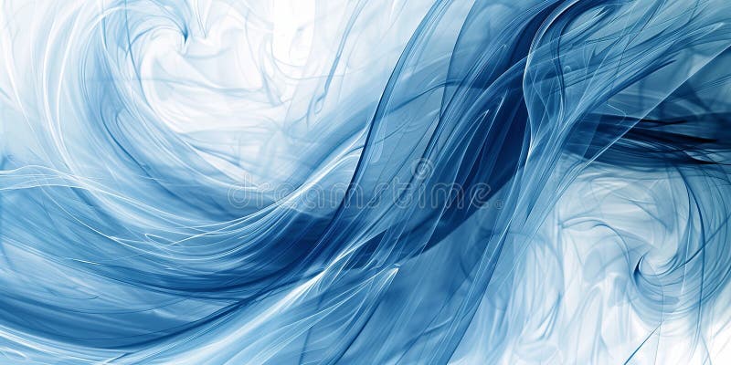 Abstract Swirl of Blue Smoke. Ideal for a Banner Abstract Backdrop ...