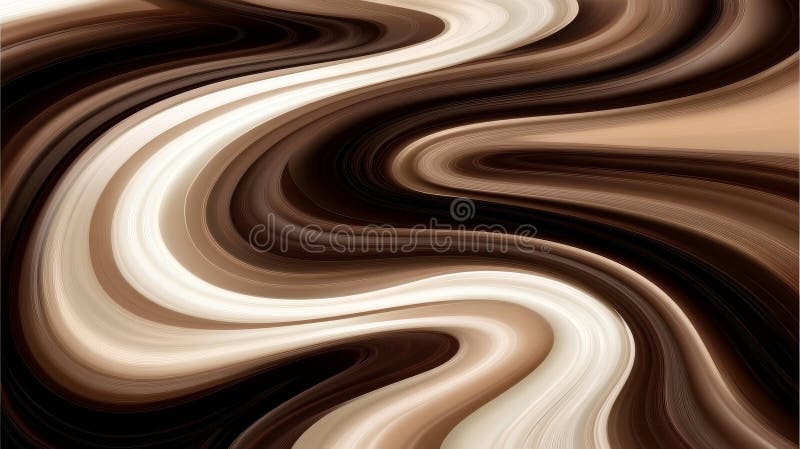 Abstract Swirl of Brown and Beige Tones in Fluid Motion Art Stock Image ...