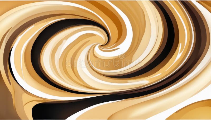 Abstract Swirl of Coffee and Cream Stock Illustration - Illustration of ...