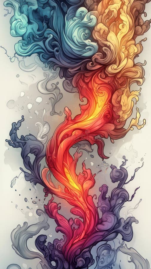 An Abstract Swirl of Colors Representing Dynamic Movement and Energy ...