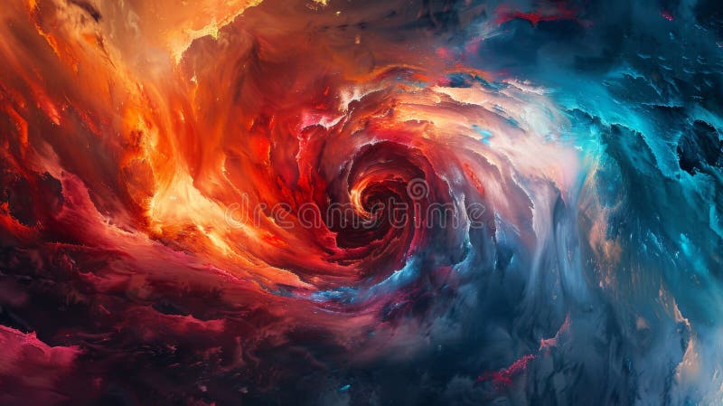 Abstract Swirl of Colors Symbolizing the Overwhelming Process of ...