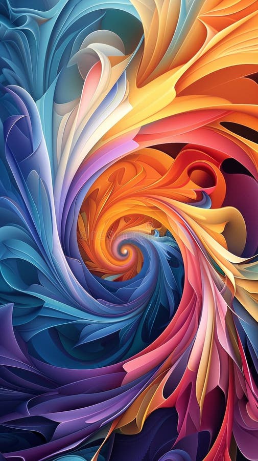 Abstract Swirl Creating Engaging Background Stock Illustration ...
