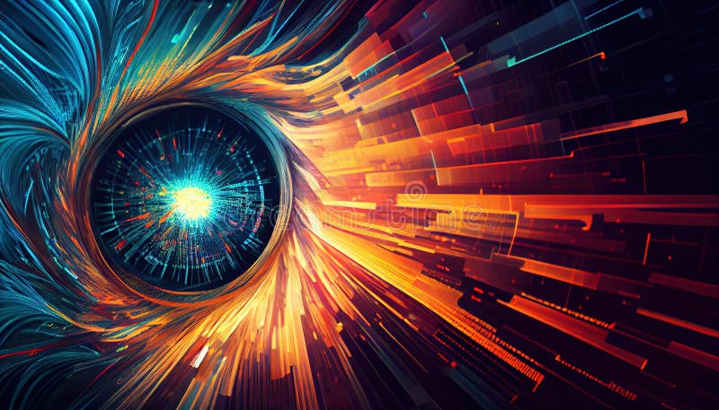 Abstract Swirl of Data Pieces. Big Data Collection Concept Stock ...