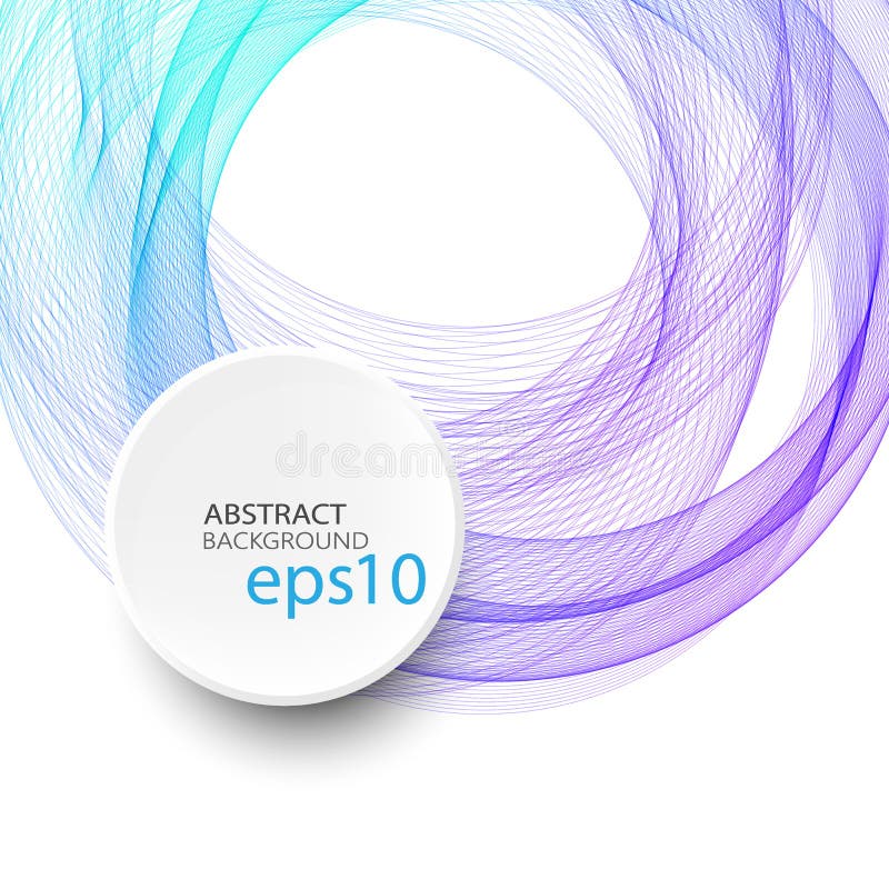 Abstract Swirl Energy Circle Blue Element Design Wave Stock Vector ...