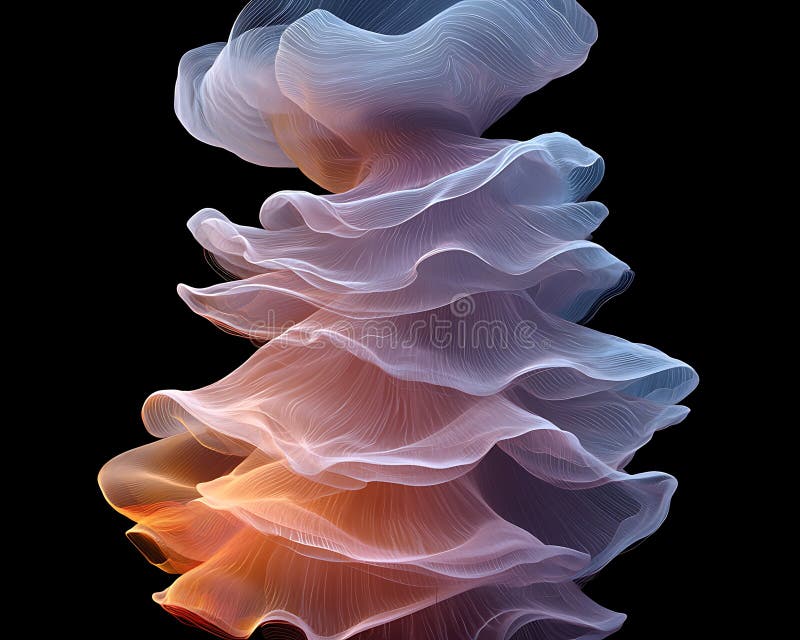 Abstract Swirl Flowing Forms on a Dark Backdrop Stock Photo - Image of ...