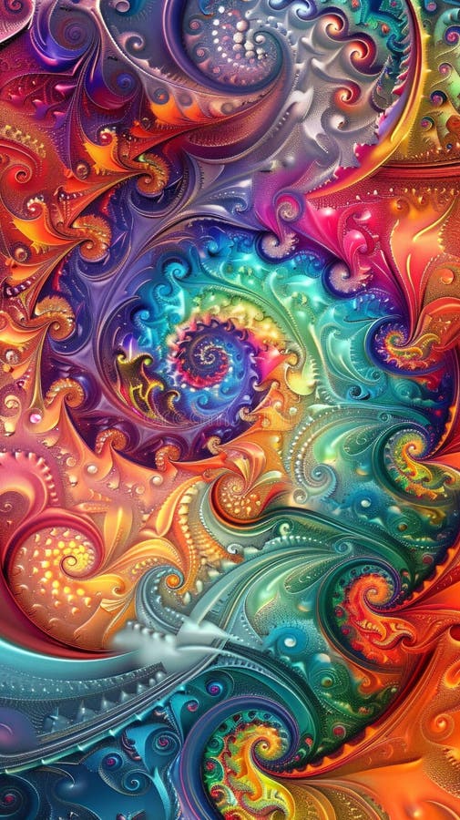 Abstract Swirl with Intricate Patterns Creating Eye-catching Backdrop ...