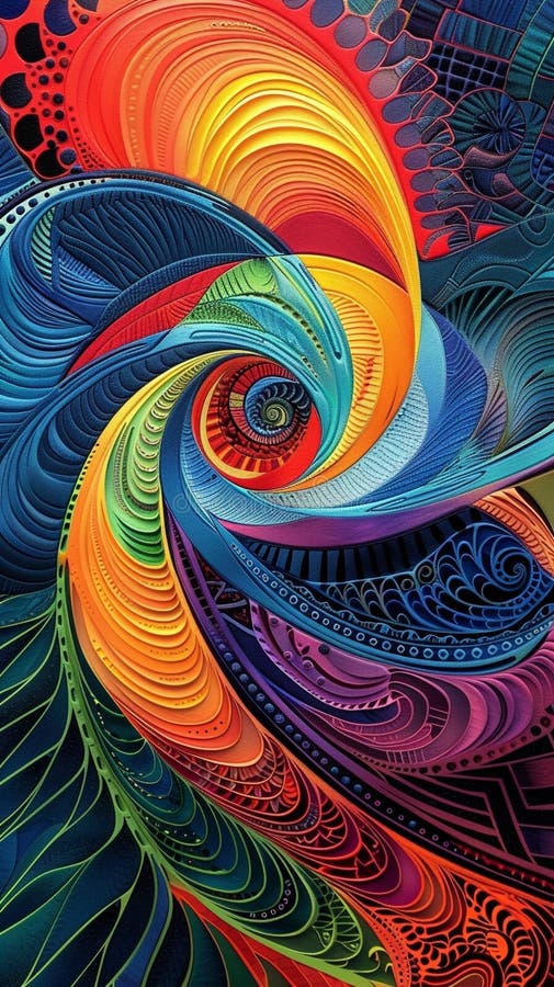 Abstract Swirl with Intricate Patterns Creating Eye-catching Backdrop ...