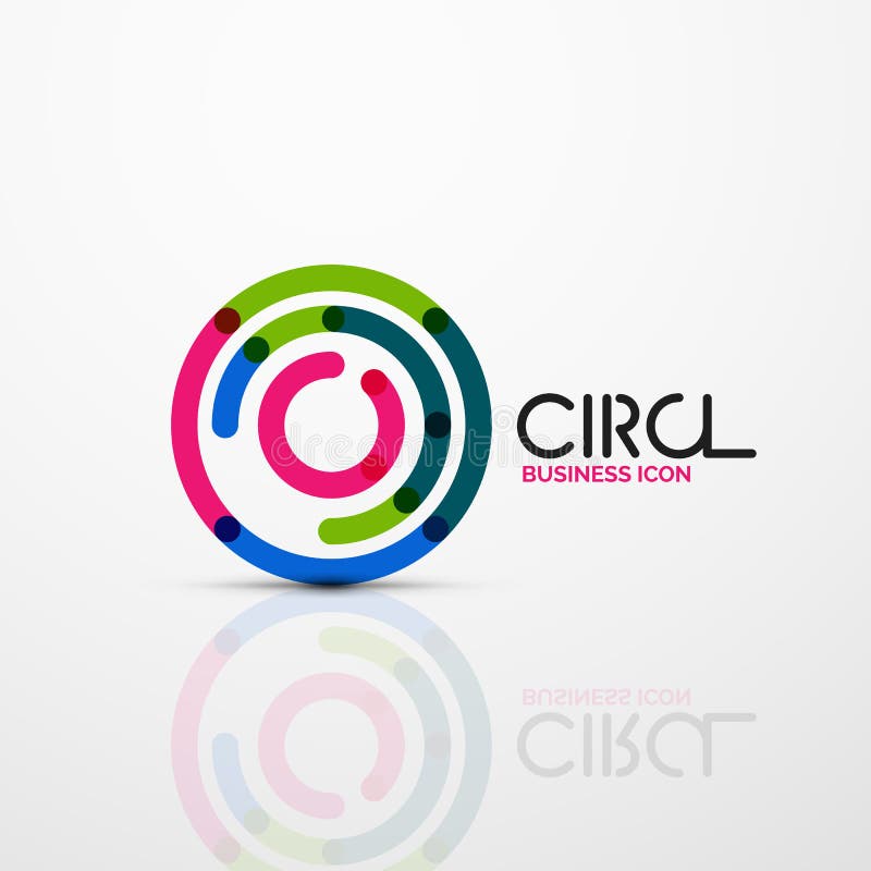 Abstract Swirl Lines Symbol, Circle Logo Icon Stock Vector ...