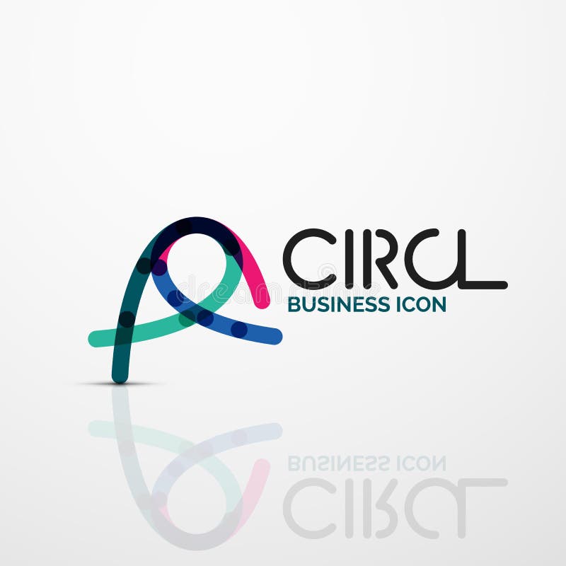 Abstract Swirl Lines Symbol, Circle Logo Icon Stock Vector ...